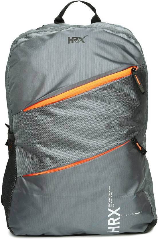 HRX Hrithik Roshan Unisex Grey Solid Multiutility Laptop Backpack 30 L ...