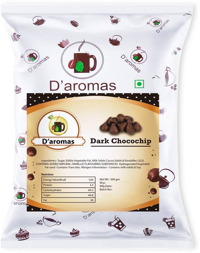D'aromas Dark Chocolate Chips for Cake Decoration,Cookies,Toppings ...
