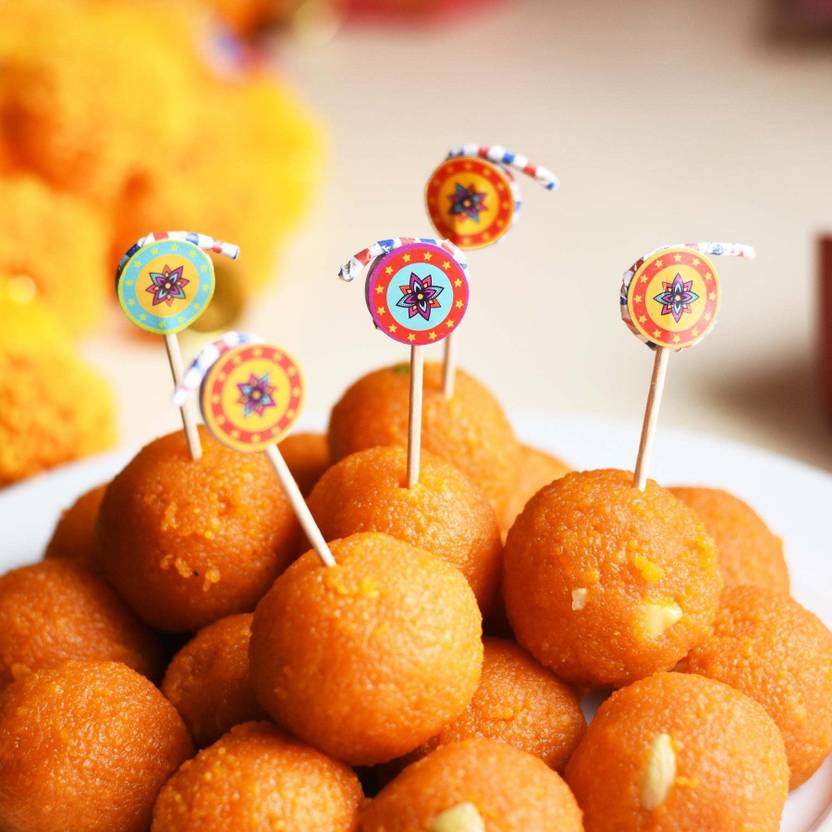 LITTLE BIRDIE Diwali Mithai Topper - Chakri Cake Toppers for Decoration ...