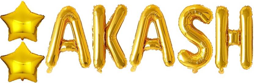 Flipkart.com | Shilpveda Solid AKASH Name Letters foil Balloon names ...