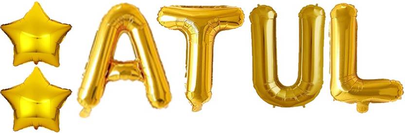 Flipkart.com | Shilpveda Solid ATUL Name Letters foil Balloon names ...