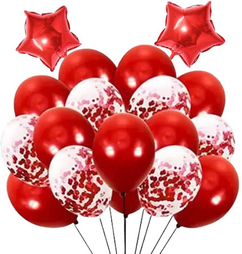 Flipkart.com | EXPOZZEN Solid RED METALLIC BALLOON For Birthday ...