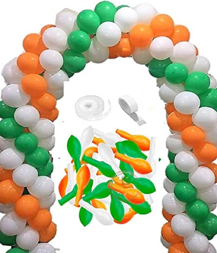 Flipkart.com | SKYWINS Solid 102 Pcs Tricolor Balloons Arch kit for ...