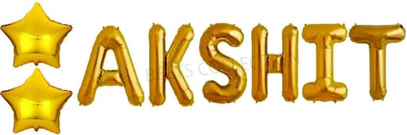 Flipkart.com | Shilpveda Solid AKSHIT Name Letters foil Balloon names ...