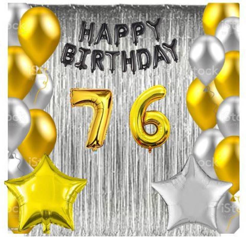 Flipkart.com | METROL Solid Number 76 Happy Birthday Banner with ...