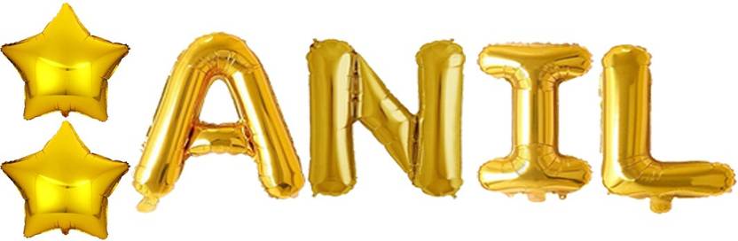 Flipkart.com | Shilpveda Solid ANIL Name Letters foil Balloon names ...