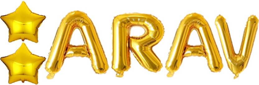 Flipkart.com | Shilpveda Solid ARAV Name Letters foil Balloon names ...