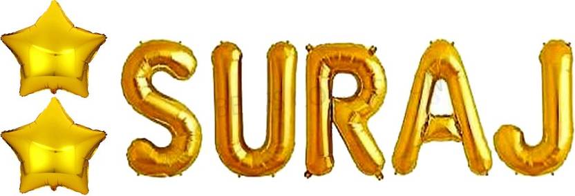 Flipkart.com | Shilpveda Solid SURAJ Name Letters foil Balloon names ...