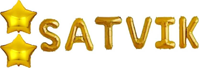 Flipkart.com | Shilpveda Solid SATVIK Name Letters foil Balloon names ...