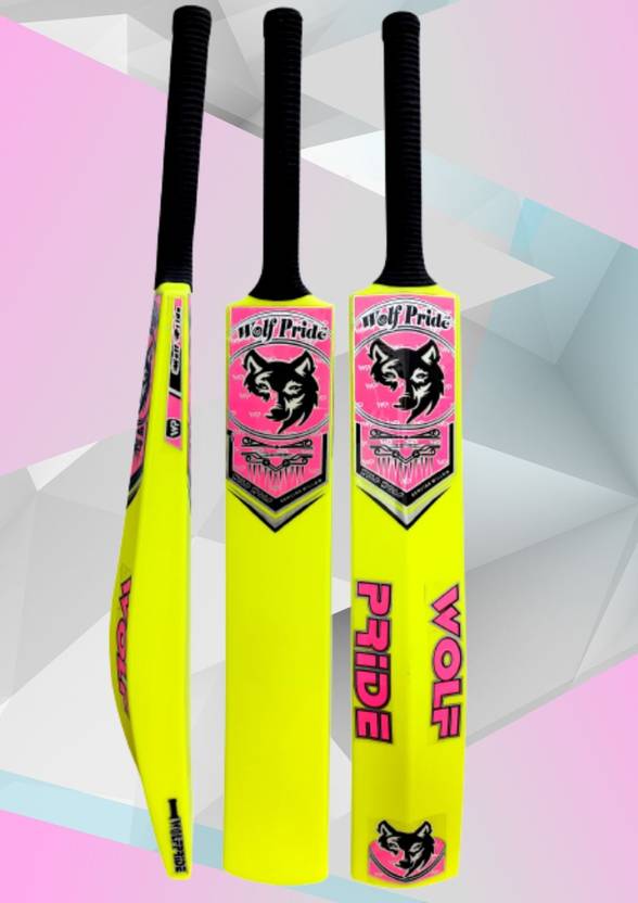 WOLF PRIDE Wild Xtreme PVC/Plastic Pink/B Tennis Lemon Cricket Bat ...