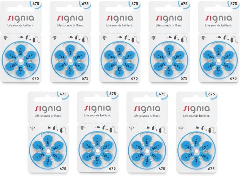 Signia Hearing Aid 675- Pack of 54 Batteries Battery - Signia ...