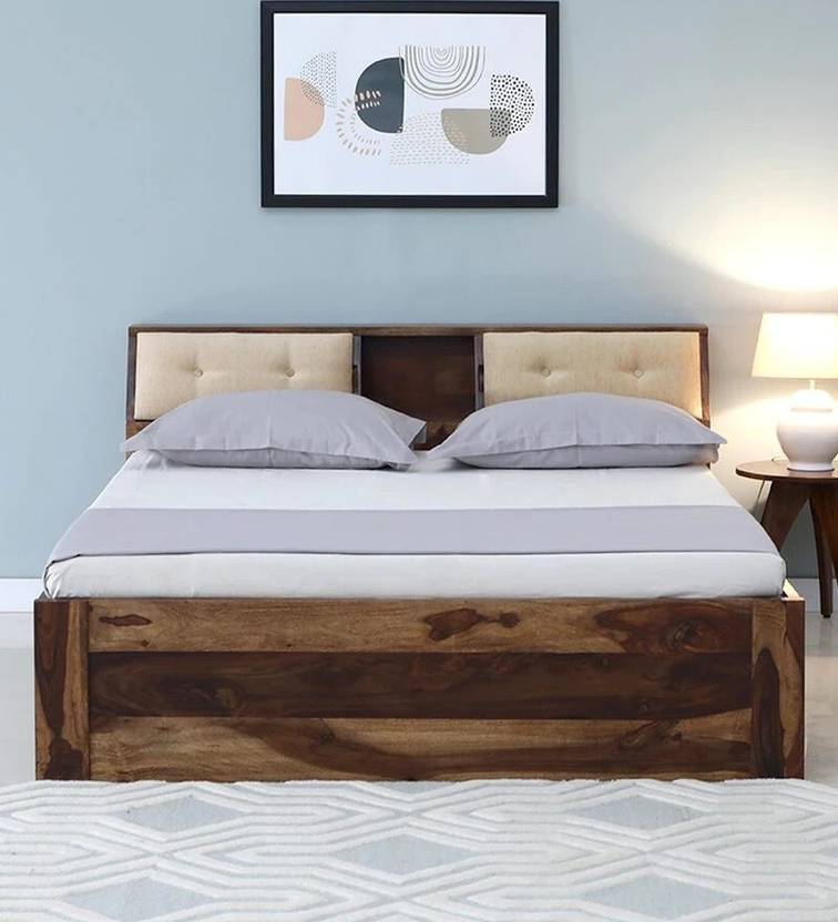 Suncrown Furniture Solid Wood Queen Size Bed with Headboard & Box ...