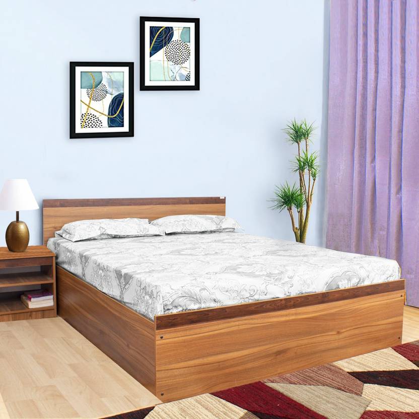 NEUDOT GIZA Queen Engineered Wood Queen Box Bed Price in India - Buy ...
