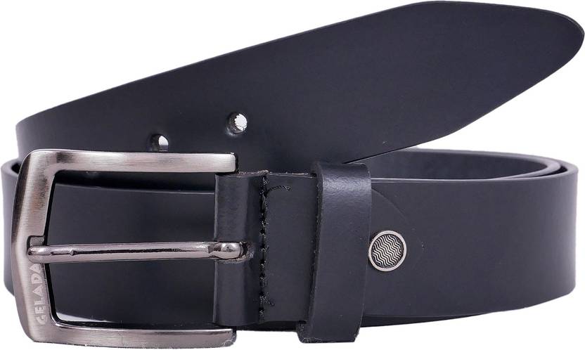 GELADA Men Black Genuine Leather Belt Black - Price in India | Flipkart.com