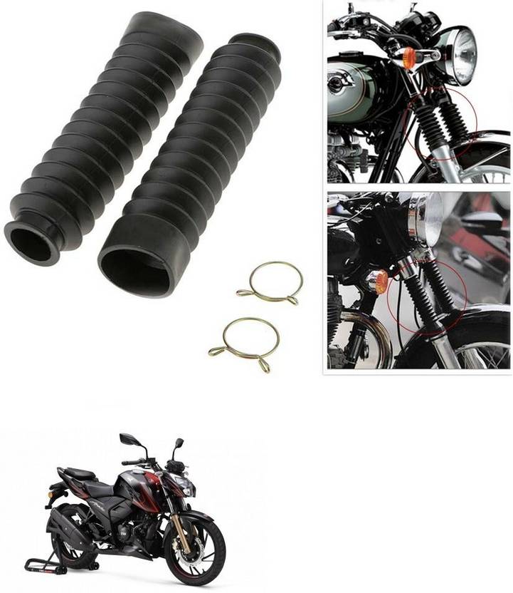 SRPHERE Motorcycle Front Fork Cover Shock Protector Dust Guard For TVS ...