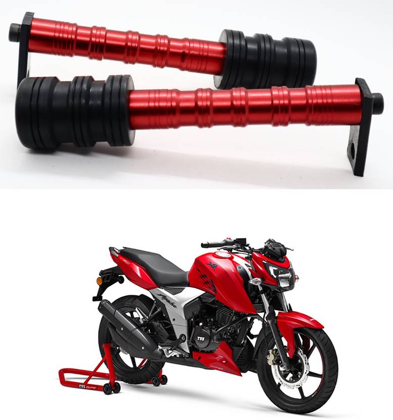 AutoTiger Red Heavy Duty CNC Frame Slider Crash Protection Guard (Frame ...