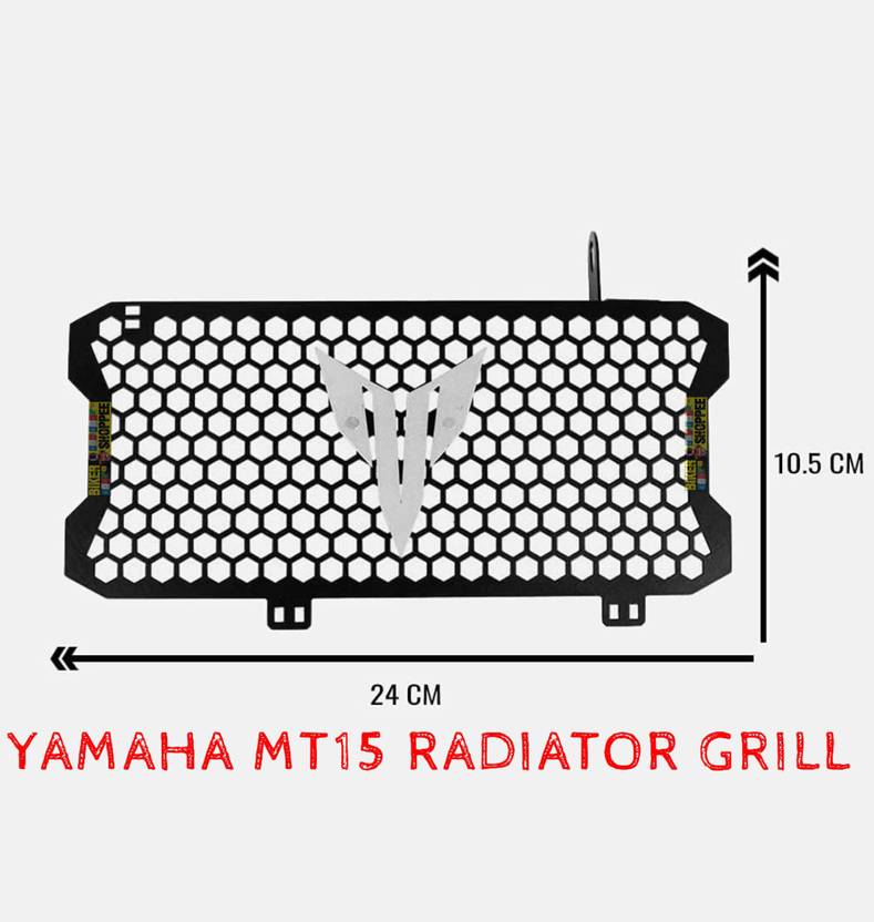 BIKER SHOPPEE YAMAHA MT15 RADIATOR GUARDS GRILL Bike Radiator Guard ...
