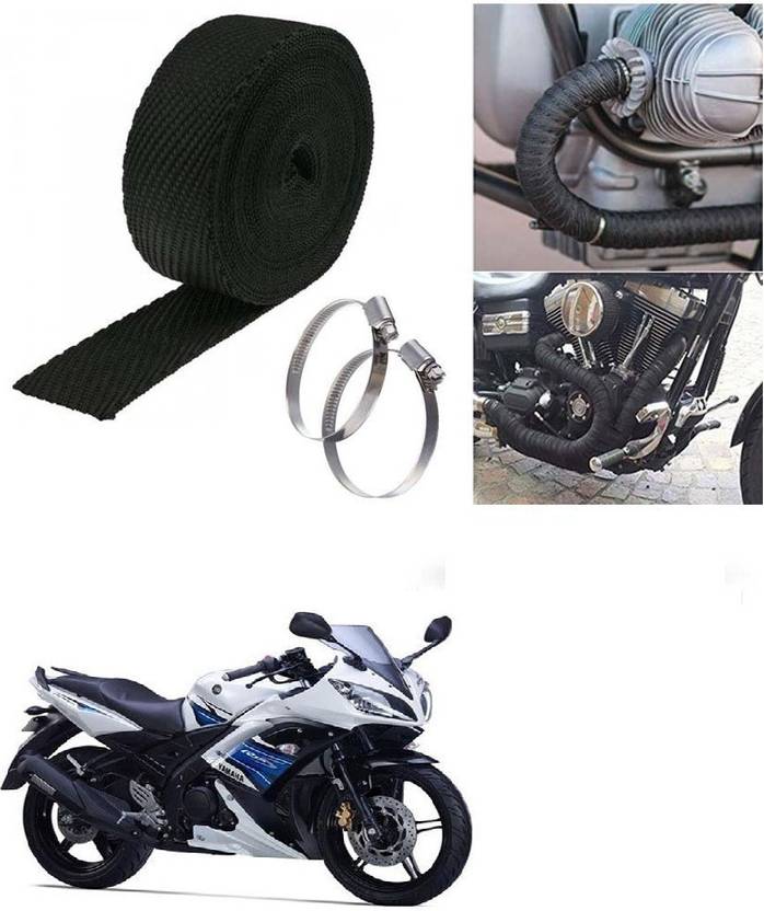 SRPHERE (3 Mtrs) Silencer Wrap Bike Exhaust Heat Shield for Yamaha YZF ...