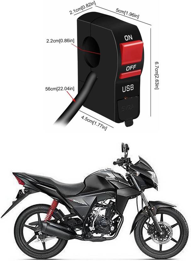 Bluedrum Bike Handle Bar Universal Switch With USB B-157 2 A Bike ...