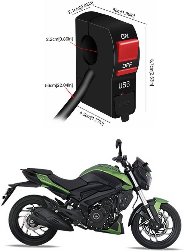 Bluedrum Bike Handle Bar Universal Switch With USB B-245 2 A Bike ...