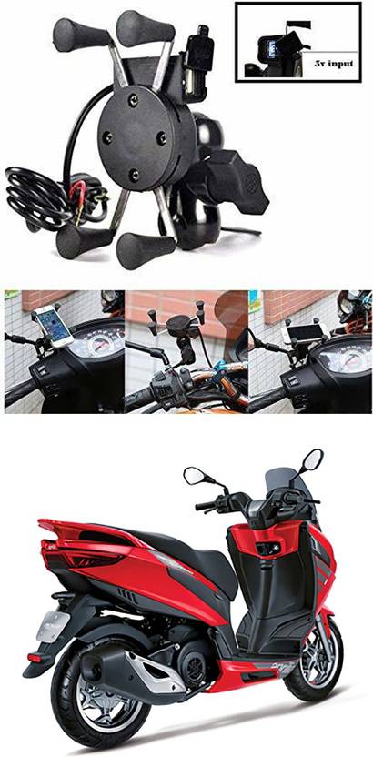 Ascension MultiFunctional Mobile Holder with USB Charger Mototrcycle ...