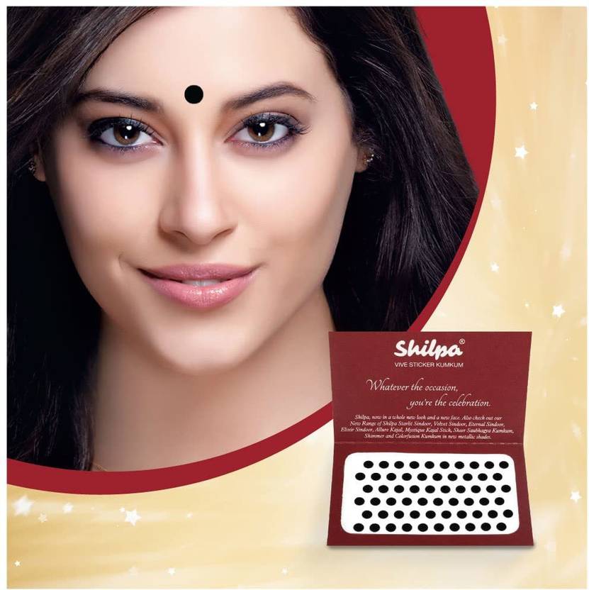 Shilpa Vive kumkum Bindi Black-7 For head Black Bindis Price in India - Buy Shilpa Vive kumkum ...