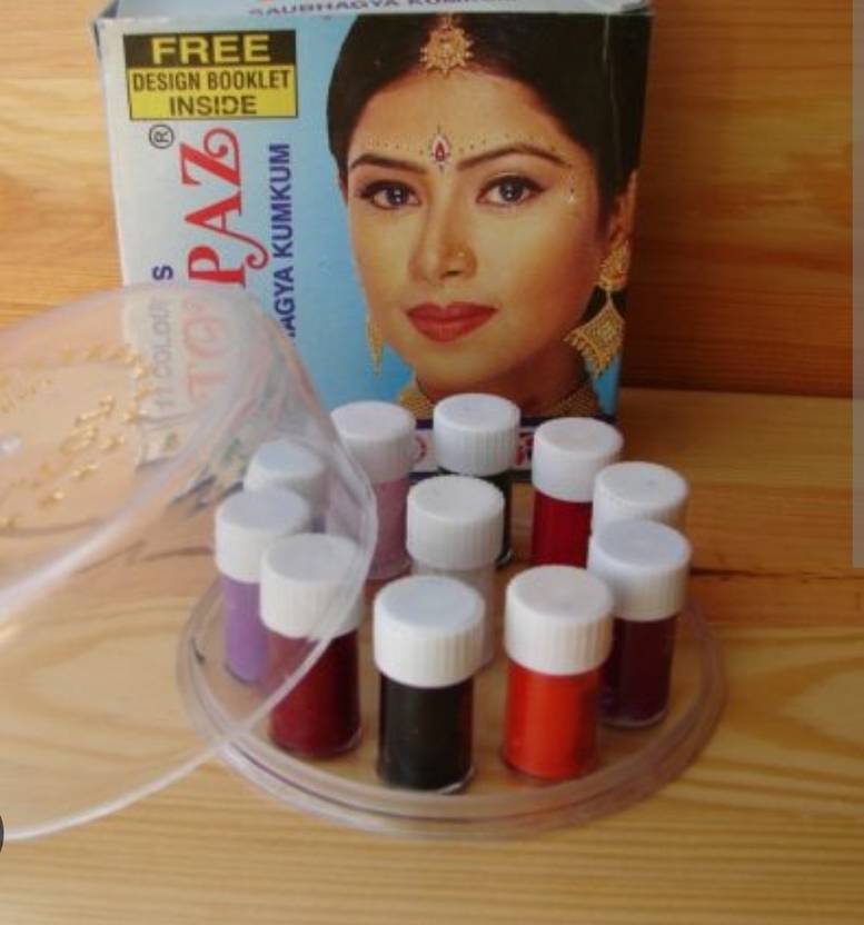TOPAZ Liquid Kumkum Bindi( Pack of 3) Women And Girls Multicolor Bindis ...