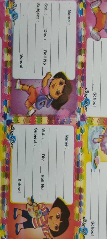 Super Easy Dora Girls Design Name Slip Note Books Cartoon Stickers ...
