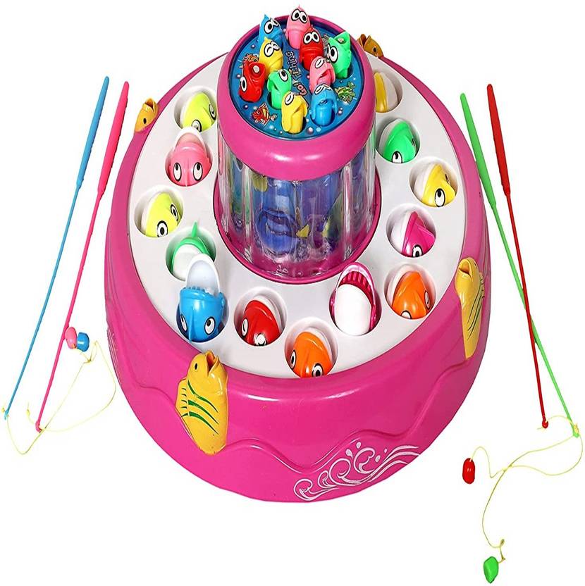 Skstore Fish Catching Game Big with 26 Fishe and 4 Pods, Includes Music ...