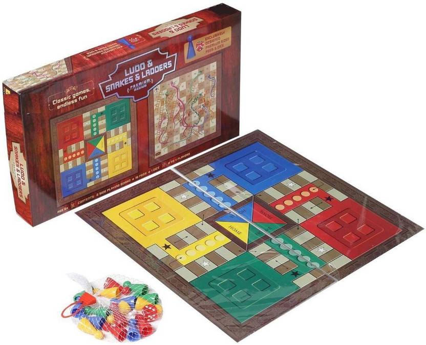 prem ratna toys Ludo & Snakes & Ladders Premium Family Games Party ...