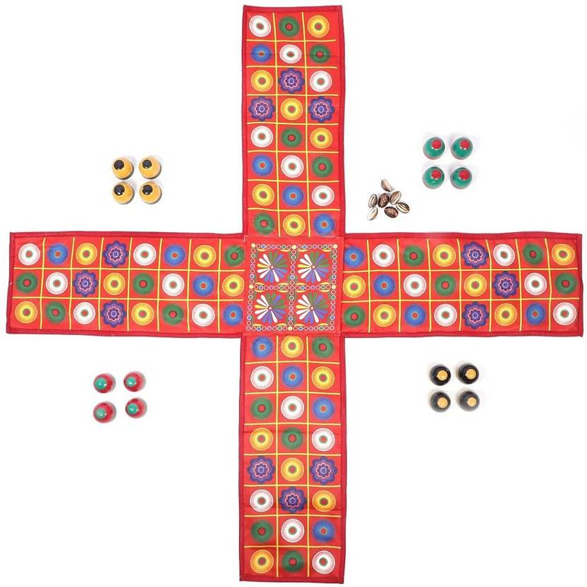 Muren Indian Game Chausar Chopad Chawpar Pashici Ludo - 12 Wooden ...