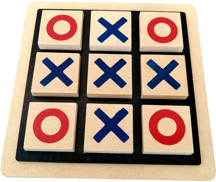 AMUSING Wooden Tic Tac Toe Zero & Cross, Pedagogical Board Brain Teaser ...