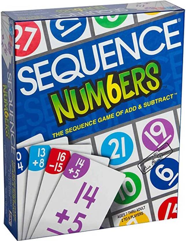 charcoale Sequence Numbers Board Game,Card Games Foldable Hard Board ...