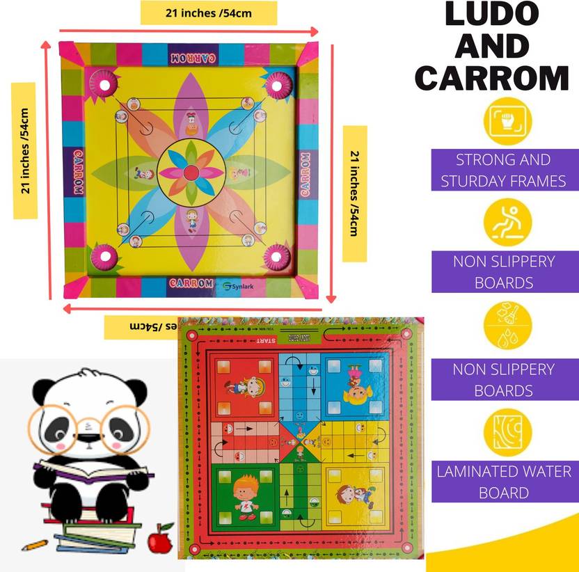 Leisure 2 in 1 Round pocket Carrom board study table Ludo carrom board ...