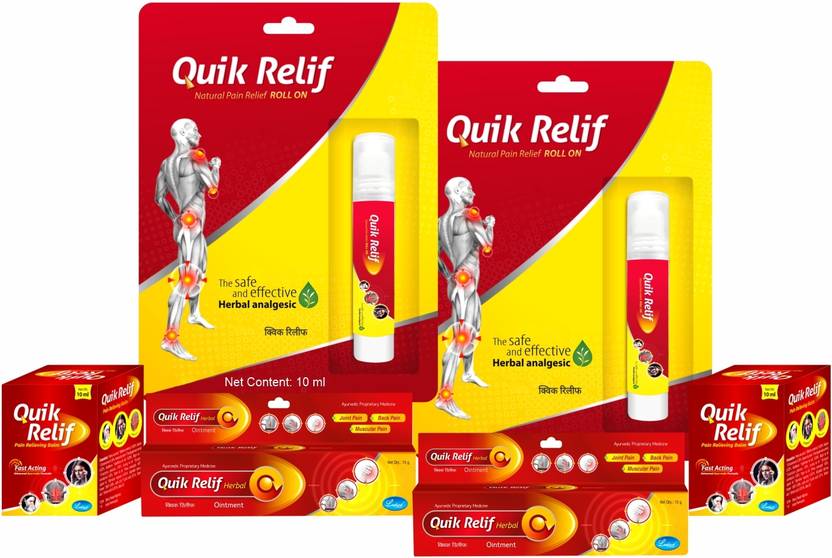 Quik Relif Herbal Ointment (2x15g) + Herbal Pain Relieving Balm (2x10ml ...