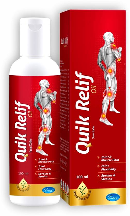 Quik Relif Pain Relief Oil for Joint, Muscle & Back Pain, 100ml Liquid ...