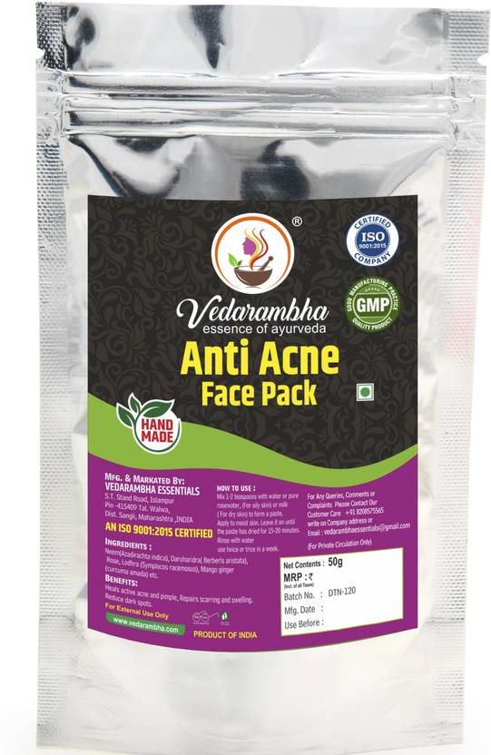 VEDARAMBHA Anti Acne Face pack - Price in India, Buy VEDARAMBHA Anti ...