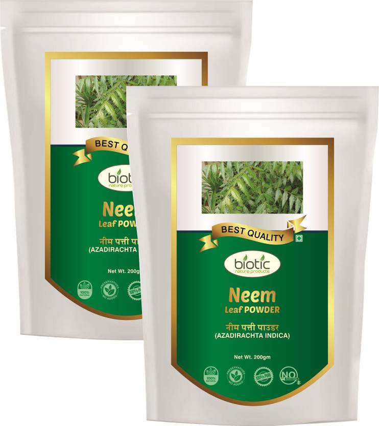 biotic Neem Leaf Powder / Neem Leaves powder for Skin, Hair, Face and ...