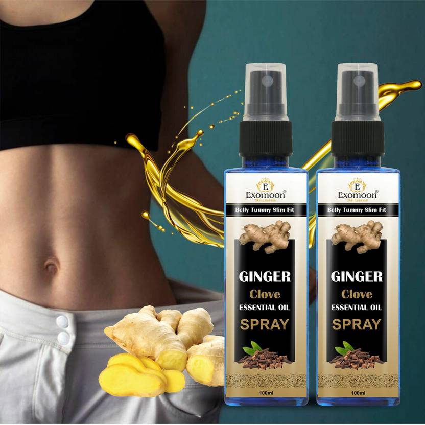 EXOMOON Belly Drainage Hot Ginger Spray Tummy Drainage Slimming Fat ...