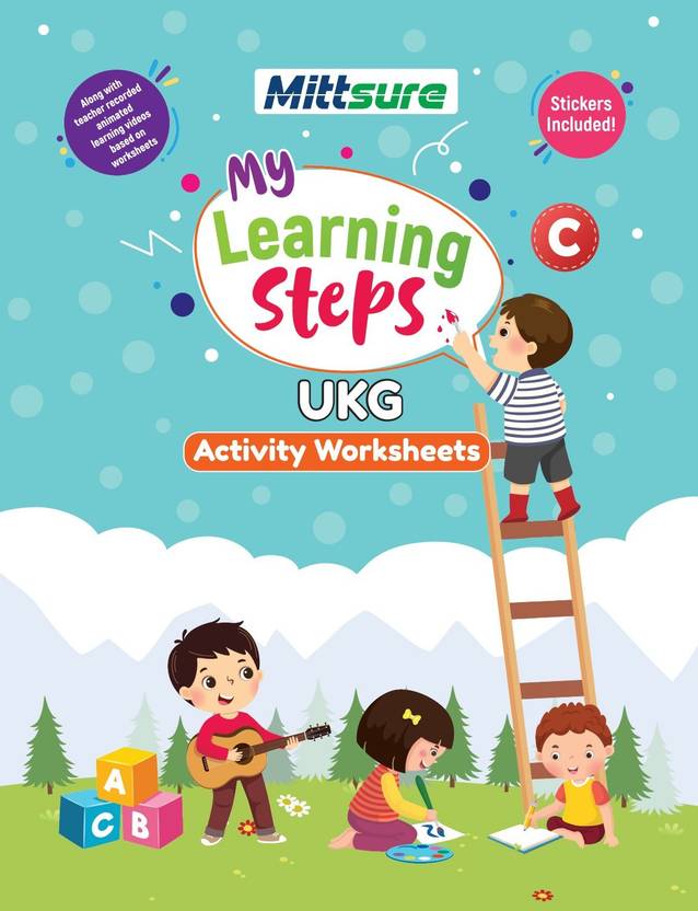 My Learning Steps UKG Activity Worksheets (C) with Stickers and Teacher ...