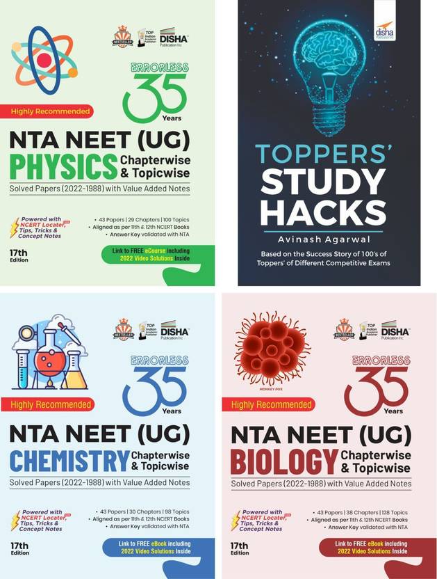 Combo 35 Years NTA NEET (UG) Physics, Chemistry & Biology Chapterwise ...