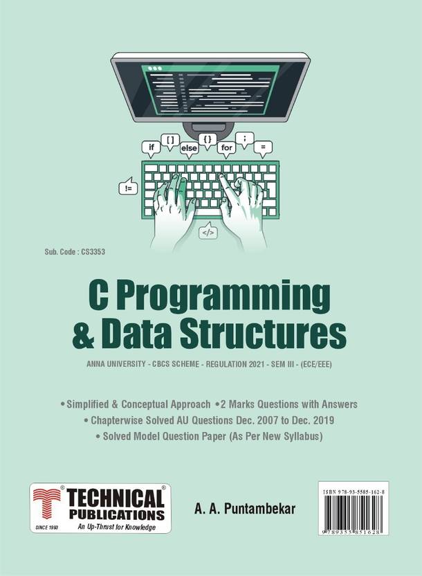 C PROGRAMMING AND DATA STRUCTURES for BE Anna University R21CBCS (III ...