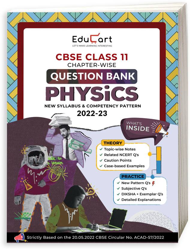Educart CBSE Class 11 PHYSICS Question Bank Book for 2022-23 (Includes ...