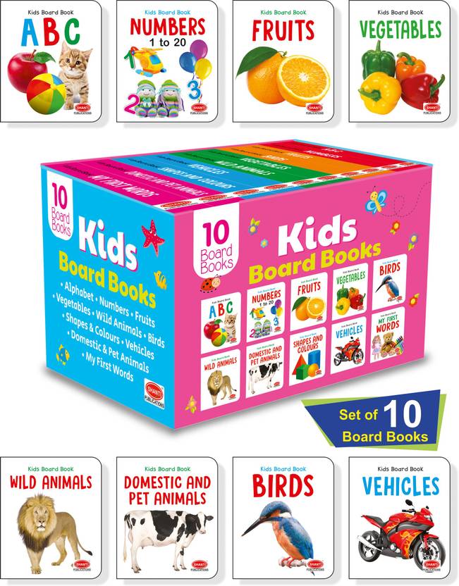 Kids Board Books - BoxSet of 10 Board Books for Kids: Buy Kids Board ...