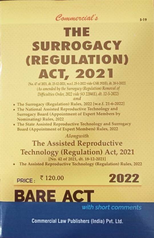 The Surrogacy (Regulation) Act, 2021: Buy The Surrogacy (Regulation ...