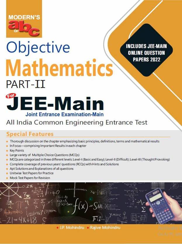 Modern'S Abc Of Objective Maths JEE-Main Part-2 (E) (2023-24): Buy ...