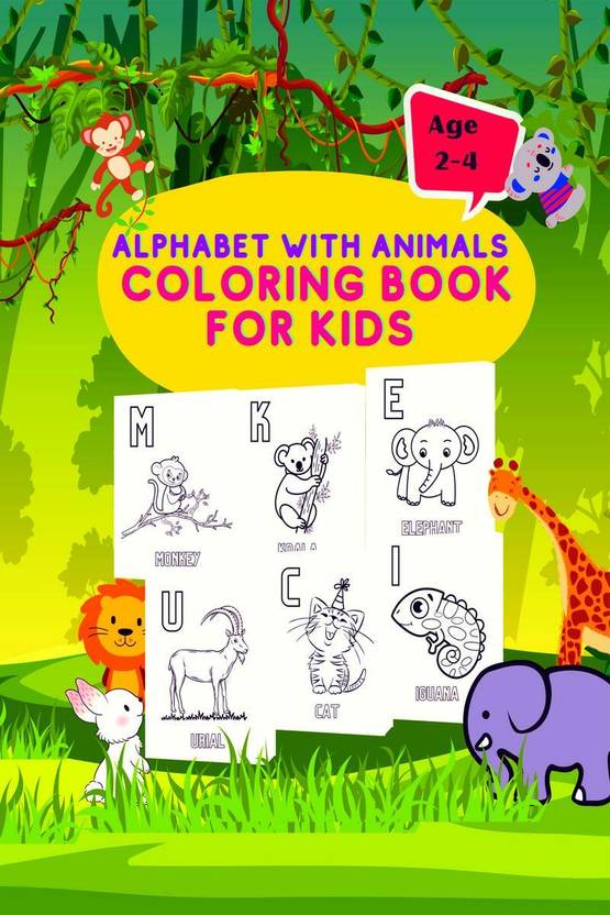 Coloring books for kids from 2 to 5 year old- animal alphabets learning ...