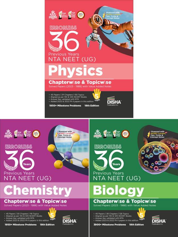 Errorless 36 Previous Years NTA NEET (UG) Physics, Chemistry & Biology ... Errorless 36 Previous Years NTA NEET (UG) Physics, Chemistry & Biology ...