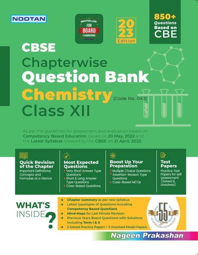 NOOTAN CBSE Chapter Wise Question Bank Chemistry -Class XII (2023 ...
