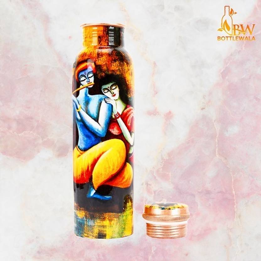 bottlewala Radha Krishna Design Copper Bottle Rust Free, Leak Proof and ...